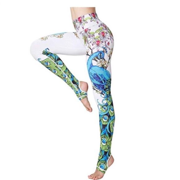 Witkey | Pants & Jumpsuits | Witkey Stirrup Floral Yoga Pants | Poshmark